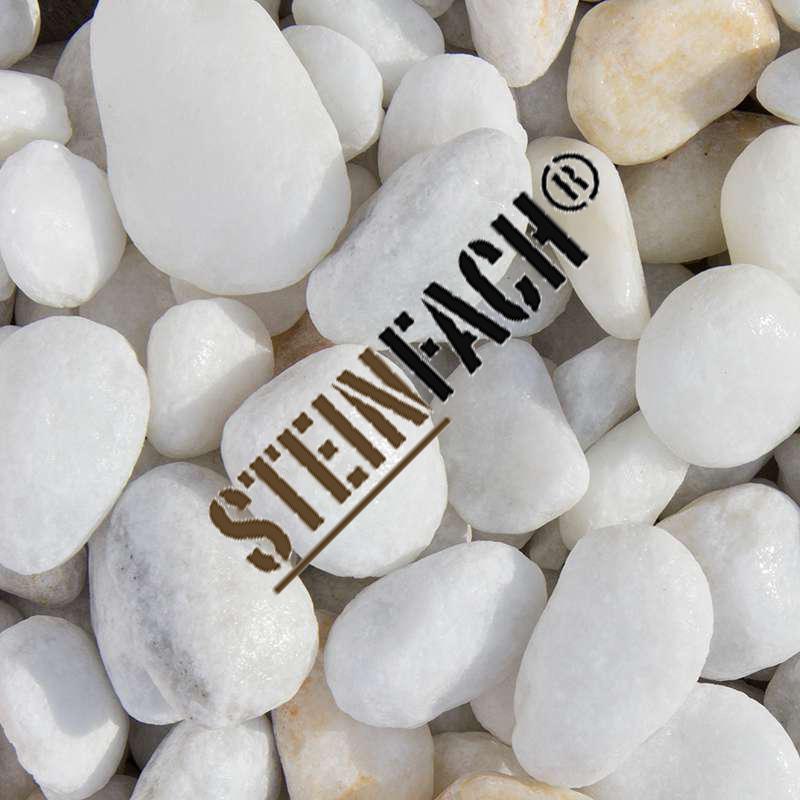 Crystal White pebbles | Steinfach.com