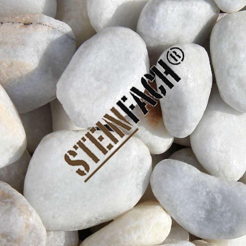 Crystal White pebbles | Steinfach.com