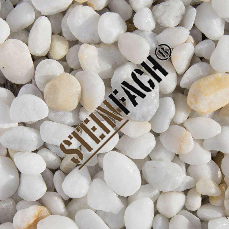 Crystal White pebbles | Steinfach.com