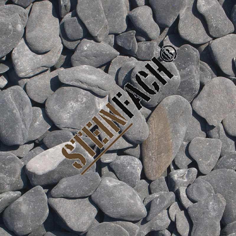 Flat pebbles black | Steinfach.com