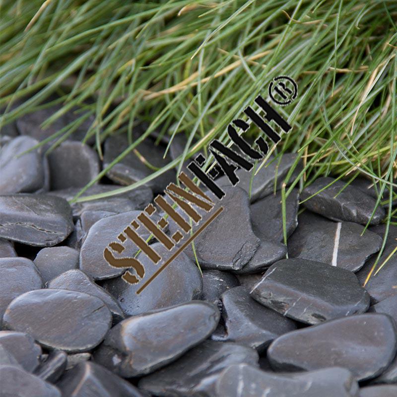 Flat pebbles black | Steinfach.com