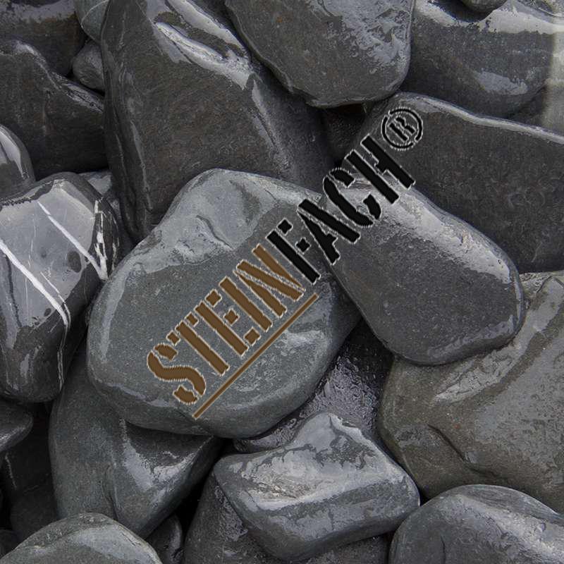 Flat pebbles black | Steinfach.com